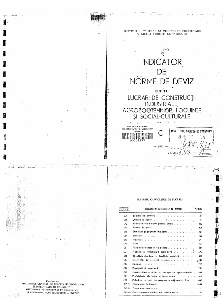 Indicator Norme Deviz C - 1981 PDF | PDF