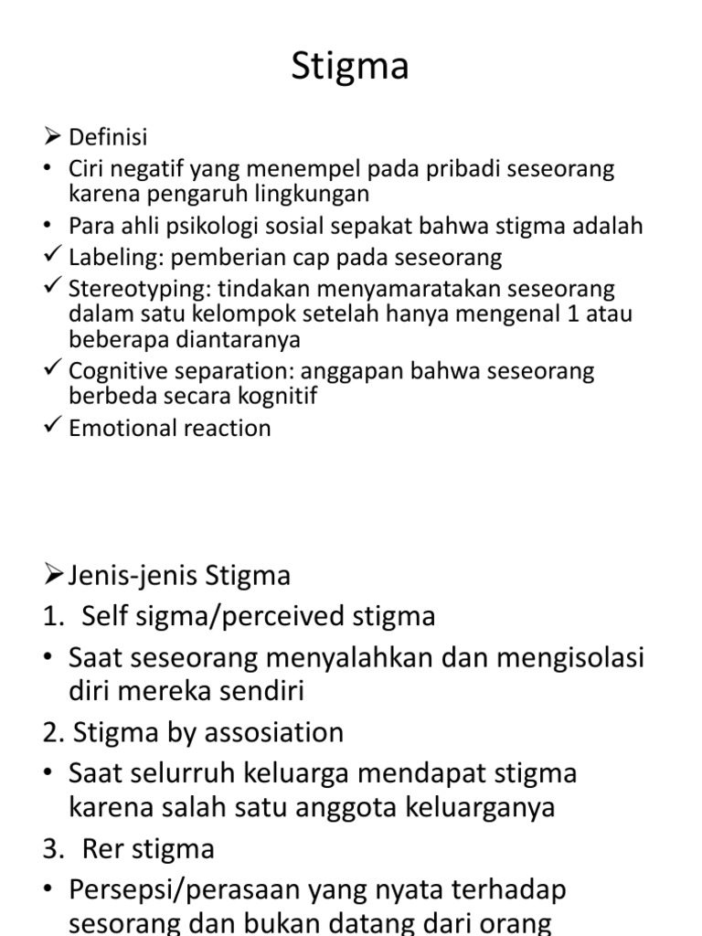 Stigma | PDF | Pengembangan Diri
