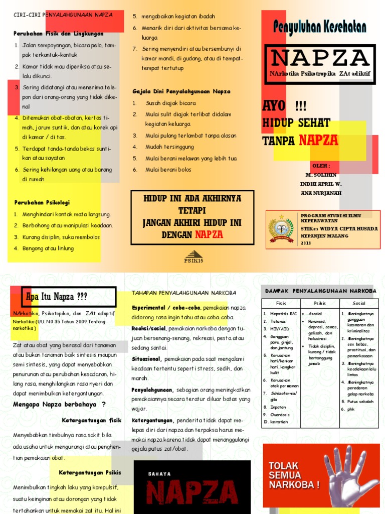 LEAFLET NAPZA/Narkoba | PDF