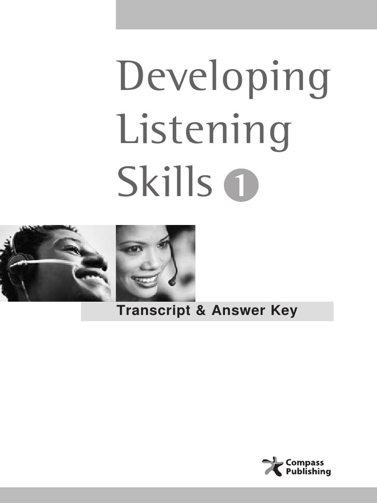 Developing Listening Skills 1 - Script, Answer Key | PDF | Reading Comprehension