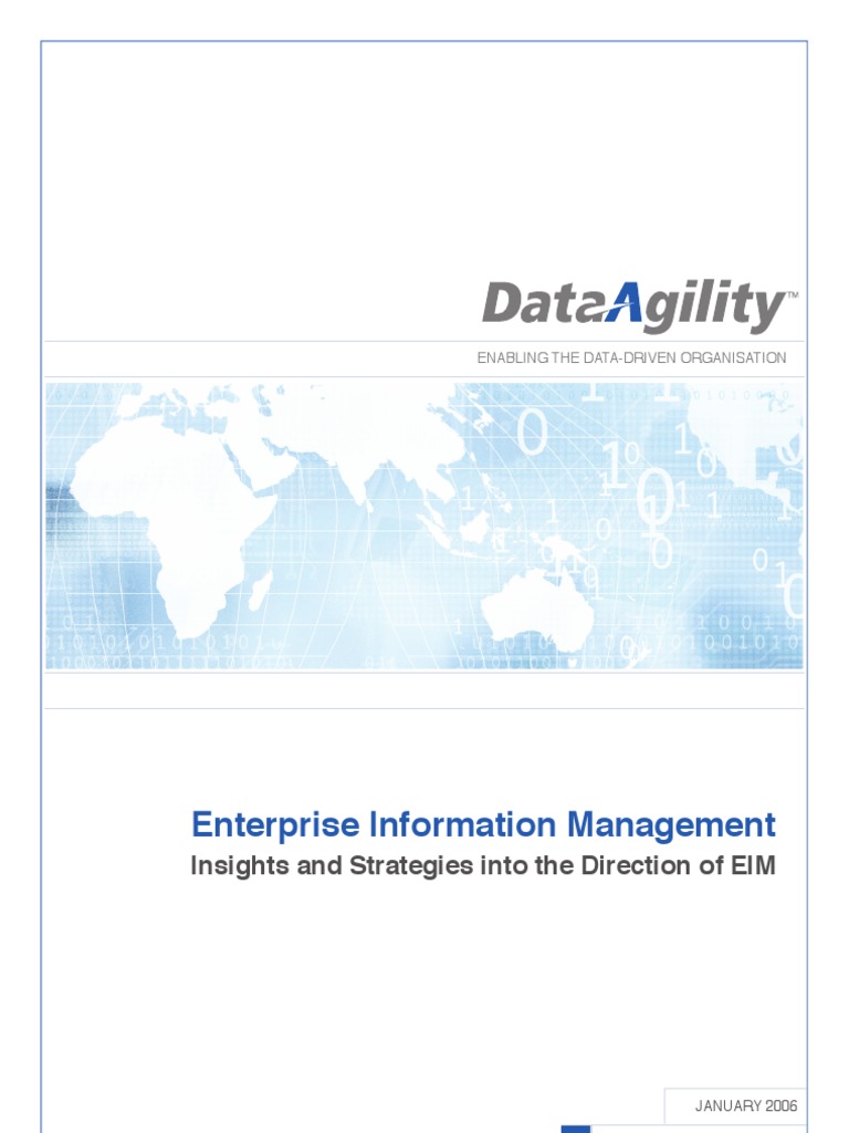 Data Agility Eim | PDF | Data Warehouse | Business Intelligence