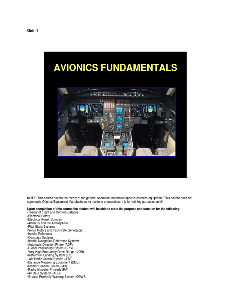 Avionics Fundamentals | PDF | Inertial Navigation System | Avionics