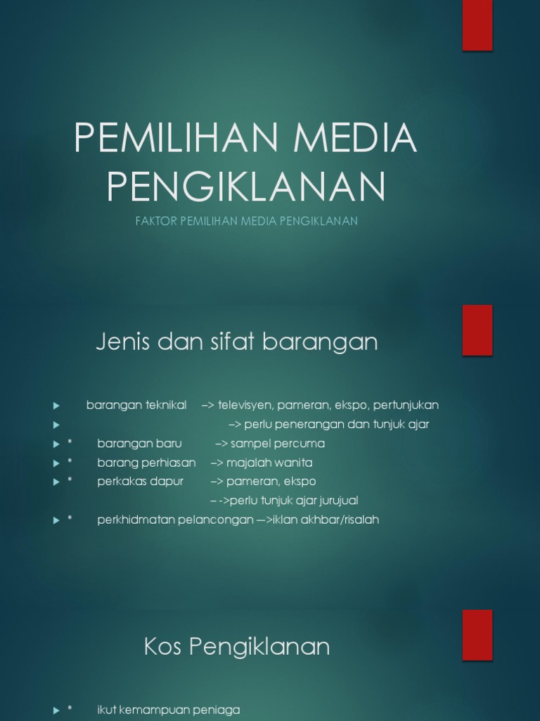 Pemilihan Media Pengiklanan | PDF