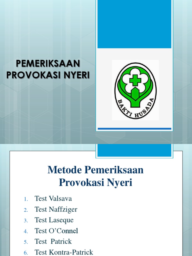 4 Pemeriksaan Provokasi Nyeri | PDF