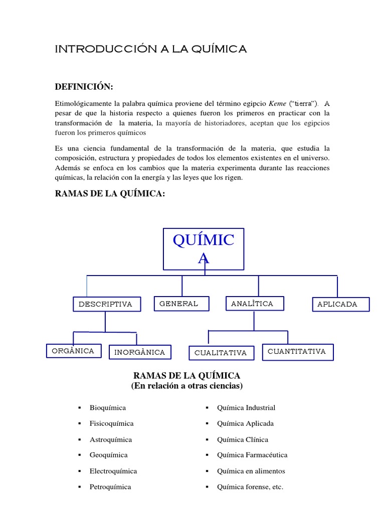 Introducción A La Química | PDF | Masa | Química