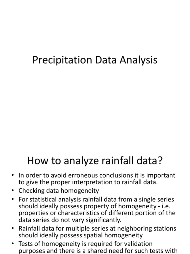 Precipitation Data Analysis | PDF | Rain | Data Analysis