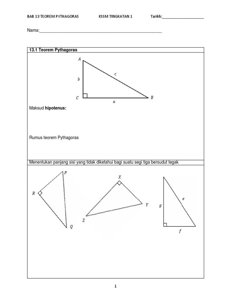Bab 13 Teorem Pythagoras | PDF