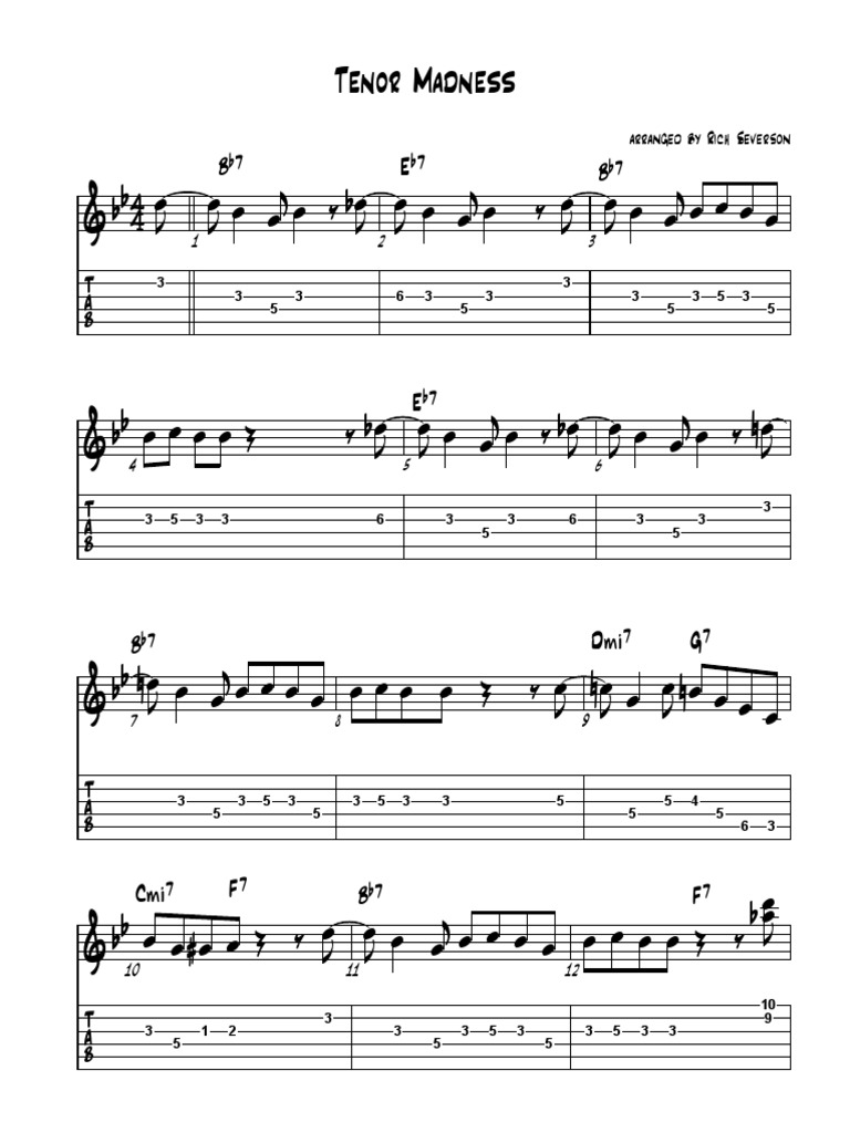 Tenor Madness | Elements Of Music | Music Theory