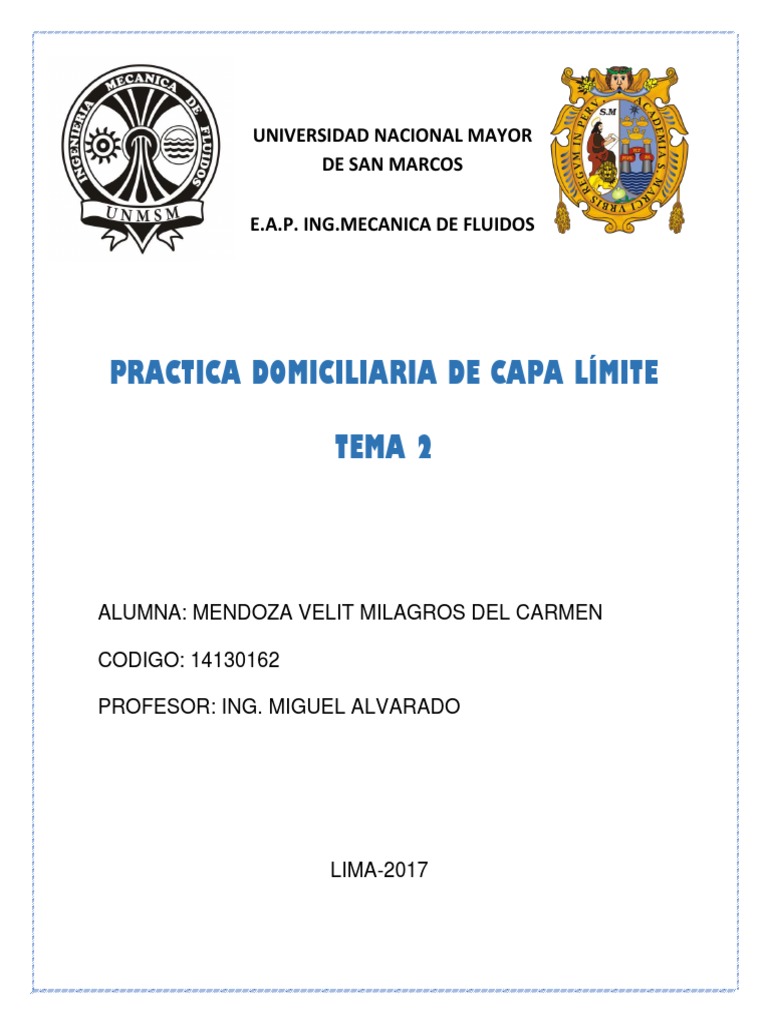 Trabajo Capa Limite | PDF | Capa límite | Presión