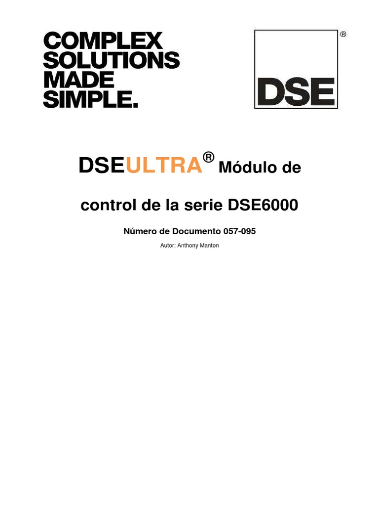 Dse6110-20-Manual (1) .En - Es DSEULTRA® Módulo de Control de La Serie ...