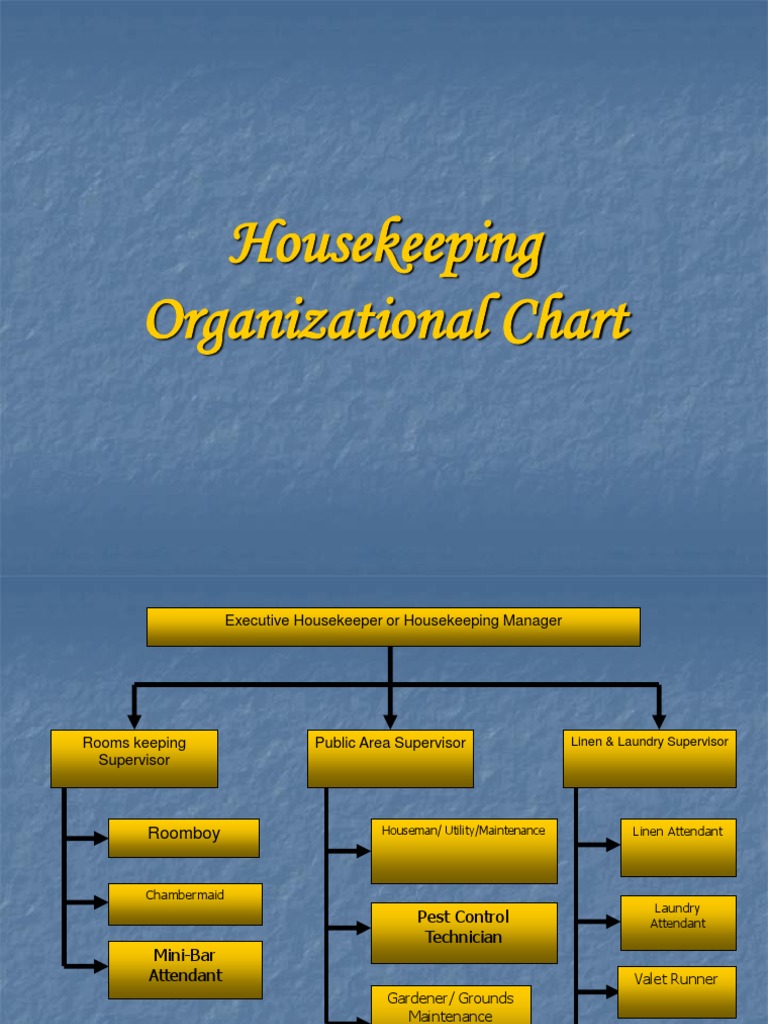 Housekeeping Organizational Chart | PDF | Housekeeping | Inventory
