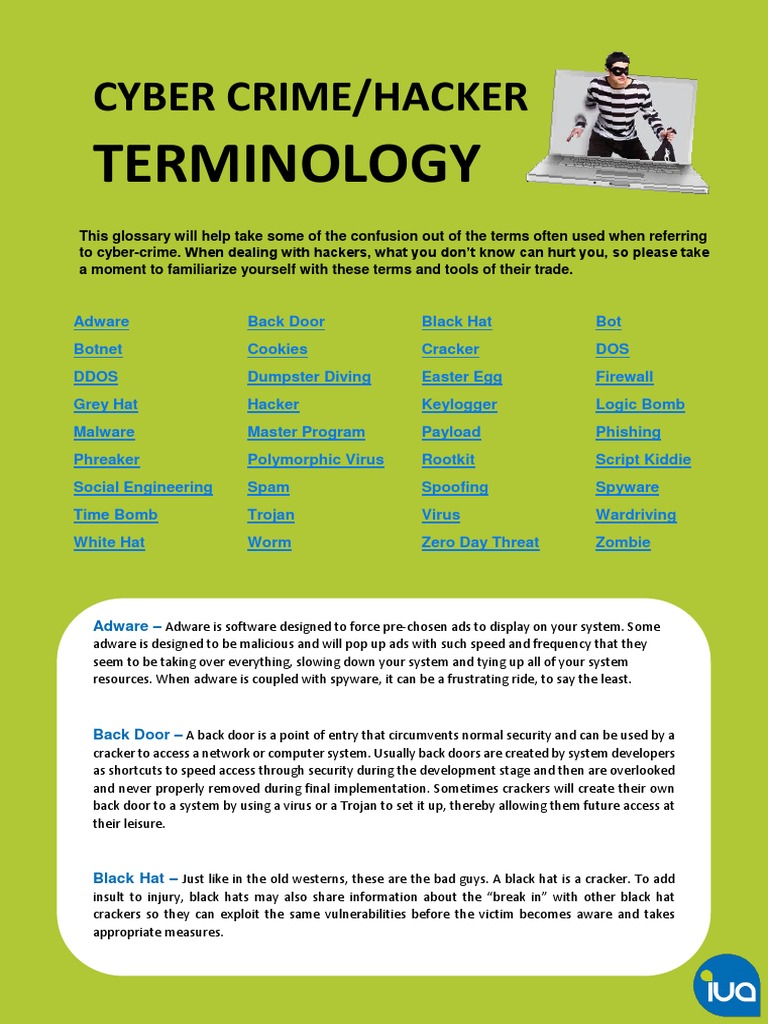Cyber Crime Terminology | PDF | Denial Of Service Attack | Email Spam