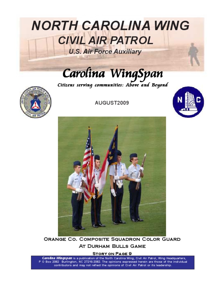 North Carolina Wing - Aug 2009 | PDF | Civil Air Patrol | Aviation