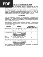 Modelo Acta de Colindancia