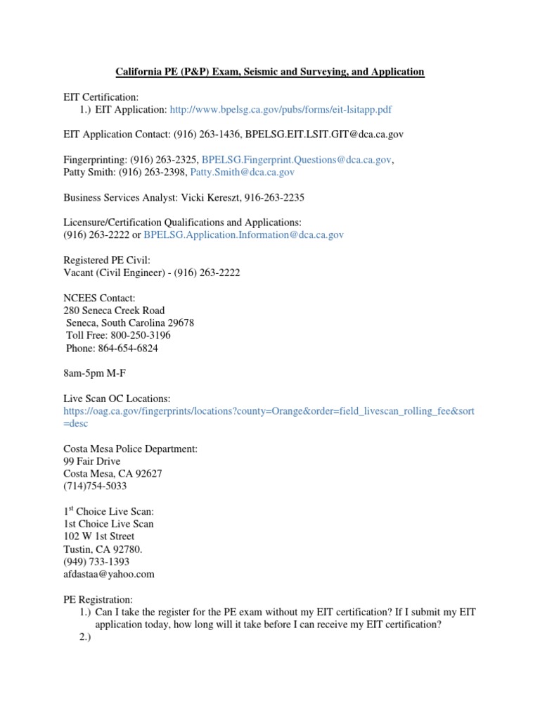 Preparing for the California PE Exam: A Comprehensive Guide to ...