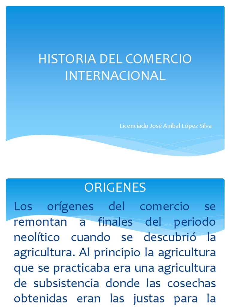 Historia Del Comercio Internacional | PDF | Comercio | Economias