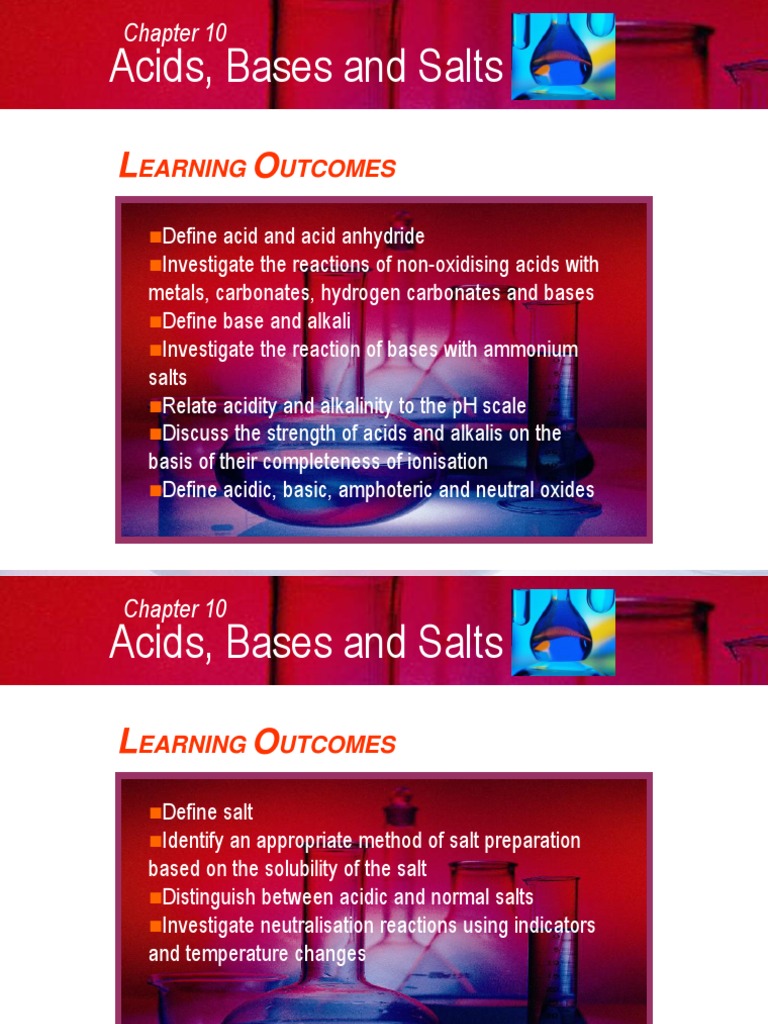 C10 Acids, Bases and Salts | PDF | Hydroxide | Ph