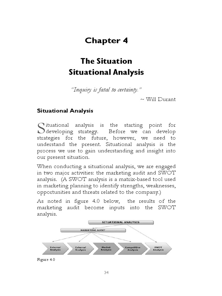 X Chapter 4 The Situation Situational Analysis | PDF | Swot Analysis ...