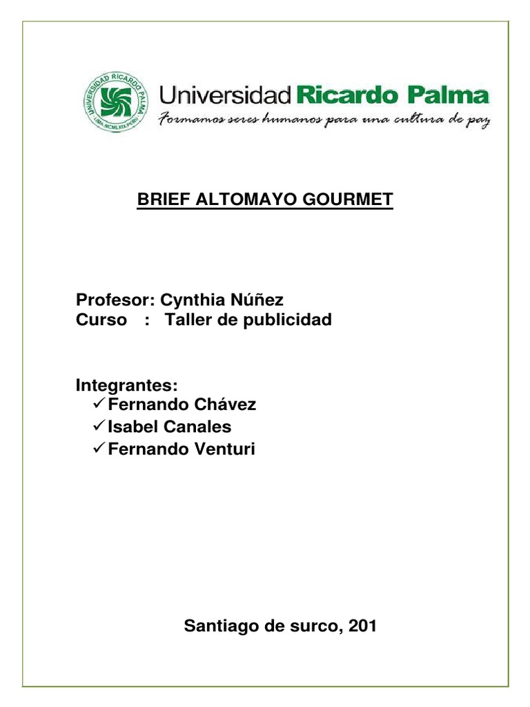 Brief Cafe Altomayo | PDF | café | Publicidad