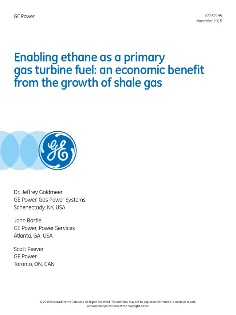 GE Ethane As Gas Turbine Fuel | PDF | Natural Gas | Liquefied Natural Gas