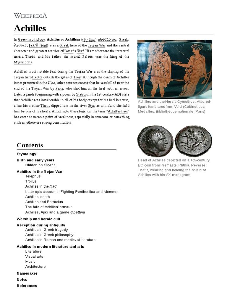 Achilles | PDF | Achilles | Hector