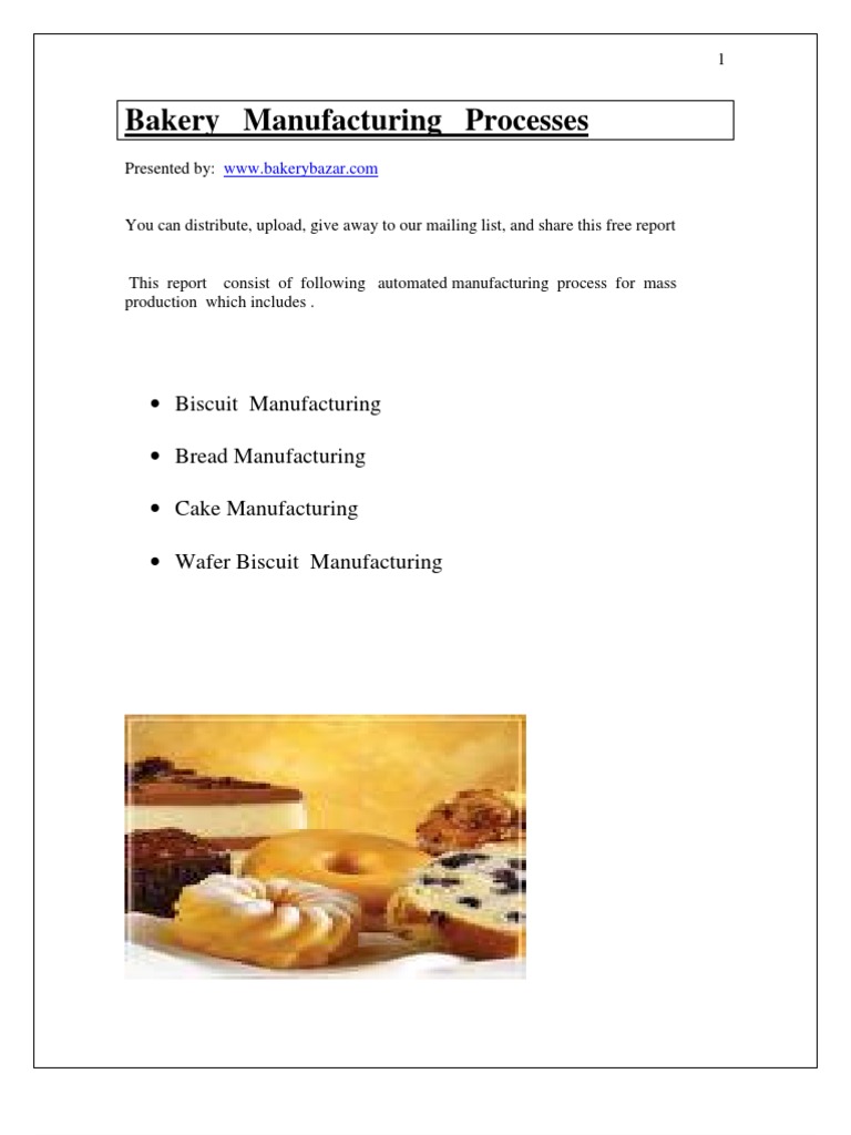 Bakery Products Process | PDF | Dough | Baking