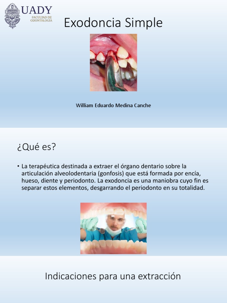Extracción Dental Simple | PDF | Odontología | Anatomia animal
