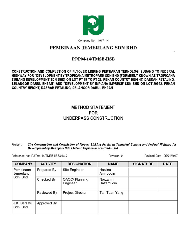 MS 20.0 Crack Repair Method Statement | PDF | Tunnel | Economic Sectors
