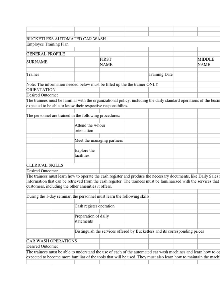 Appendix - Employee Training Plan | PDF