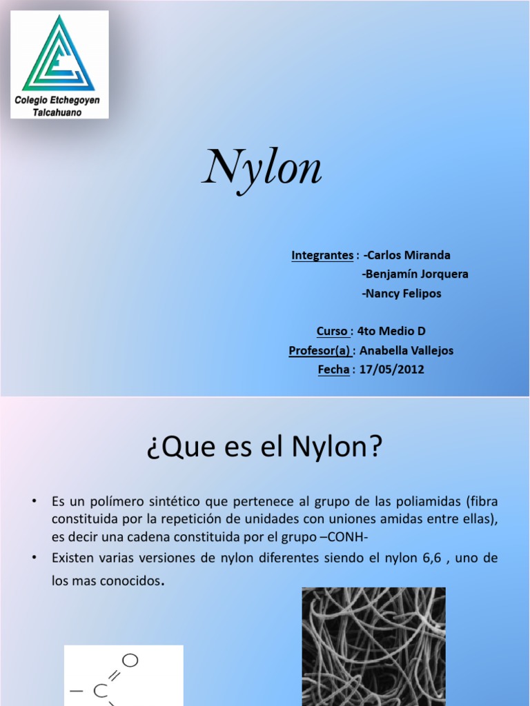 Nylo | PDF | Nylon | Polímeros