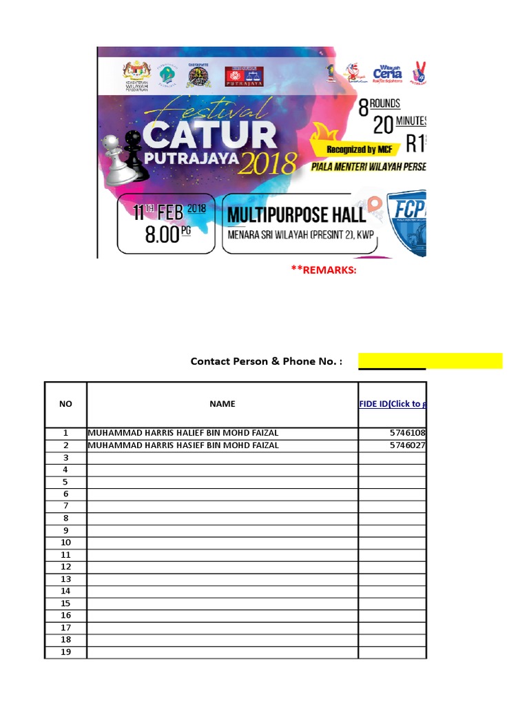 Chess Tournament Registration Details | PDF | Nationality Law | Citizenship