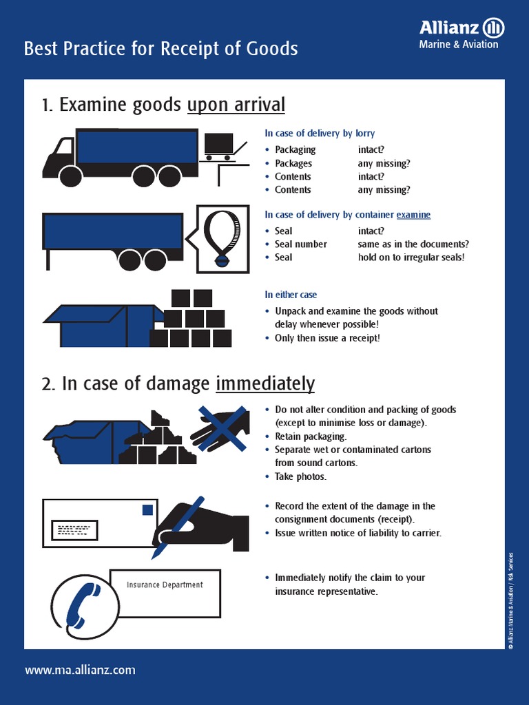 Receipt of Goods Checklist