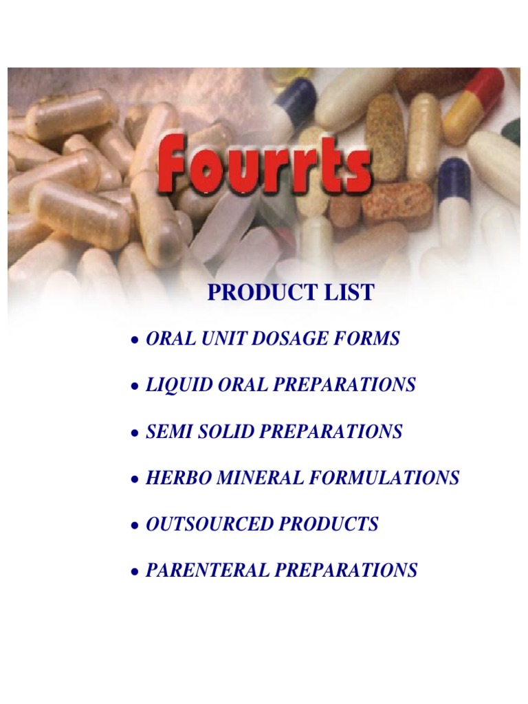 Fourrts Pharmaceuticals Product List | PDF
