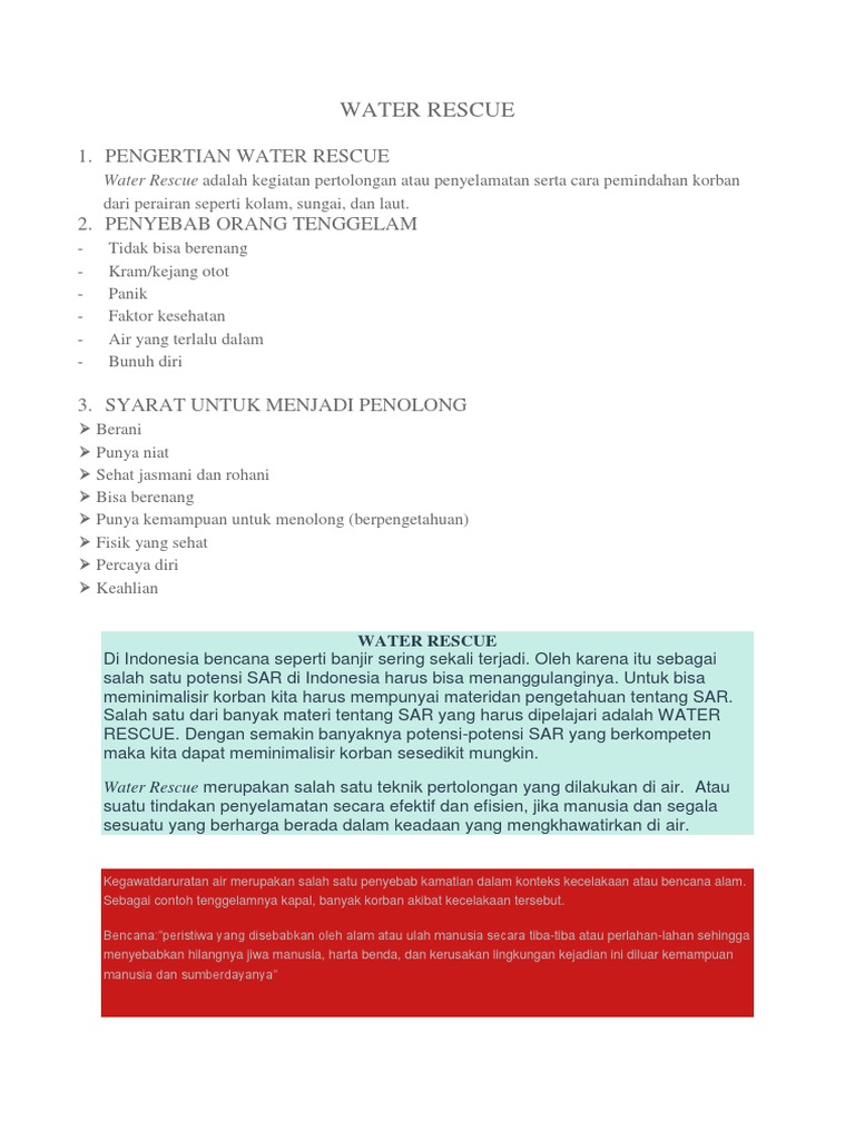 Water Rescue | PDF