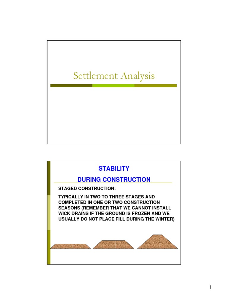 Embankment Settlement Analysis Guide | PDF