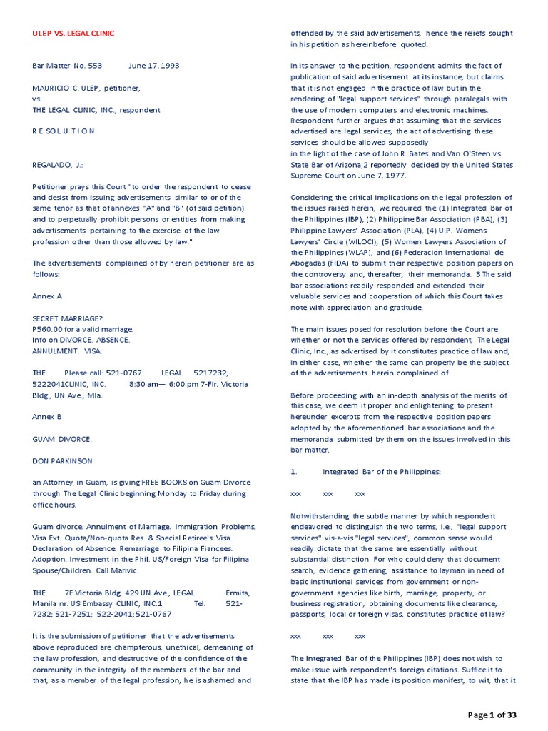 Cases For COnsti Compilation | PDF | Practice Of Law | Paralegal