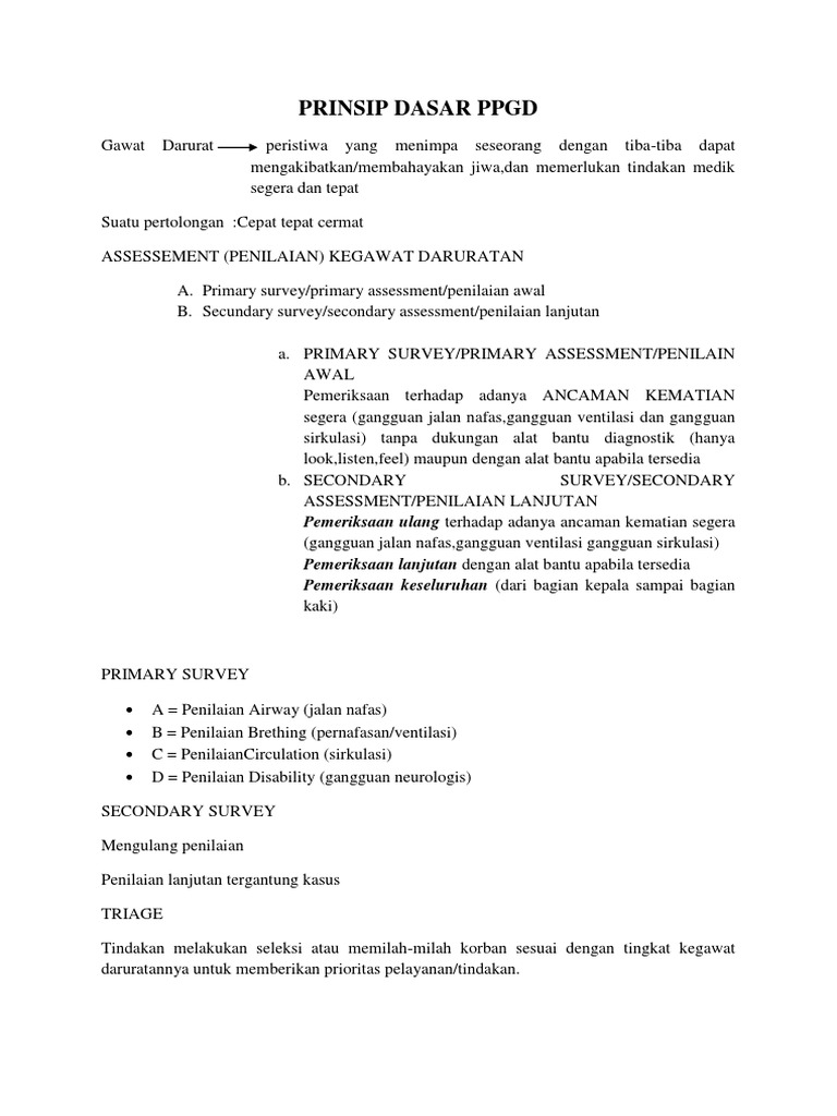 Prinsip Dasar PPGD | PDF