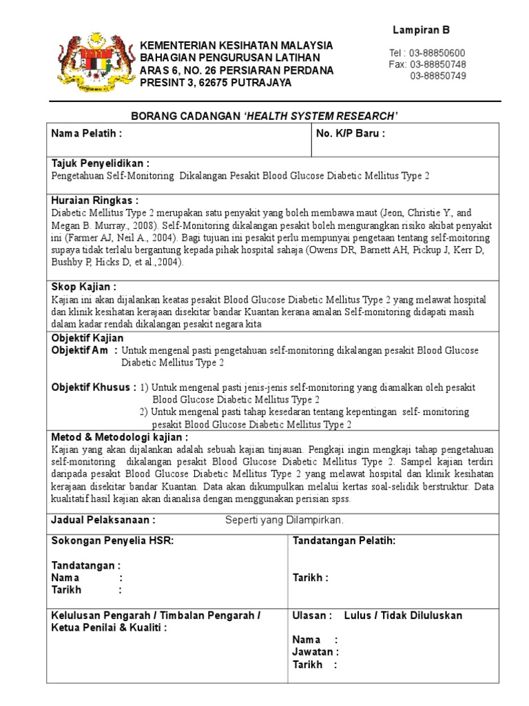 Sample Borang Proposal-1 | PDF