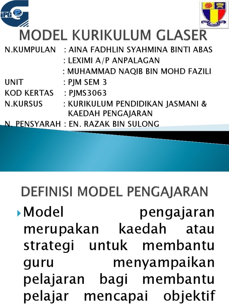 Model Kurikulum Glaser | PDF
