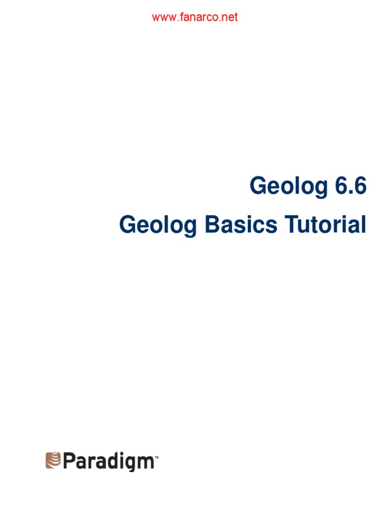 Geolog 6.6 Geolog Basics Tutorial | PDF | Icon (Computing) | Menu ...