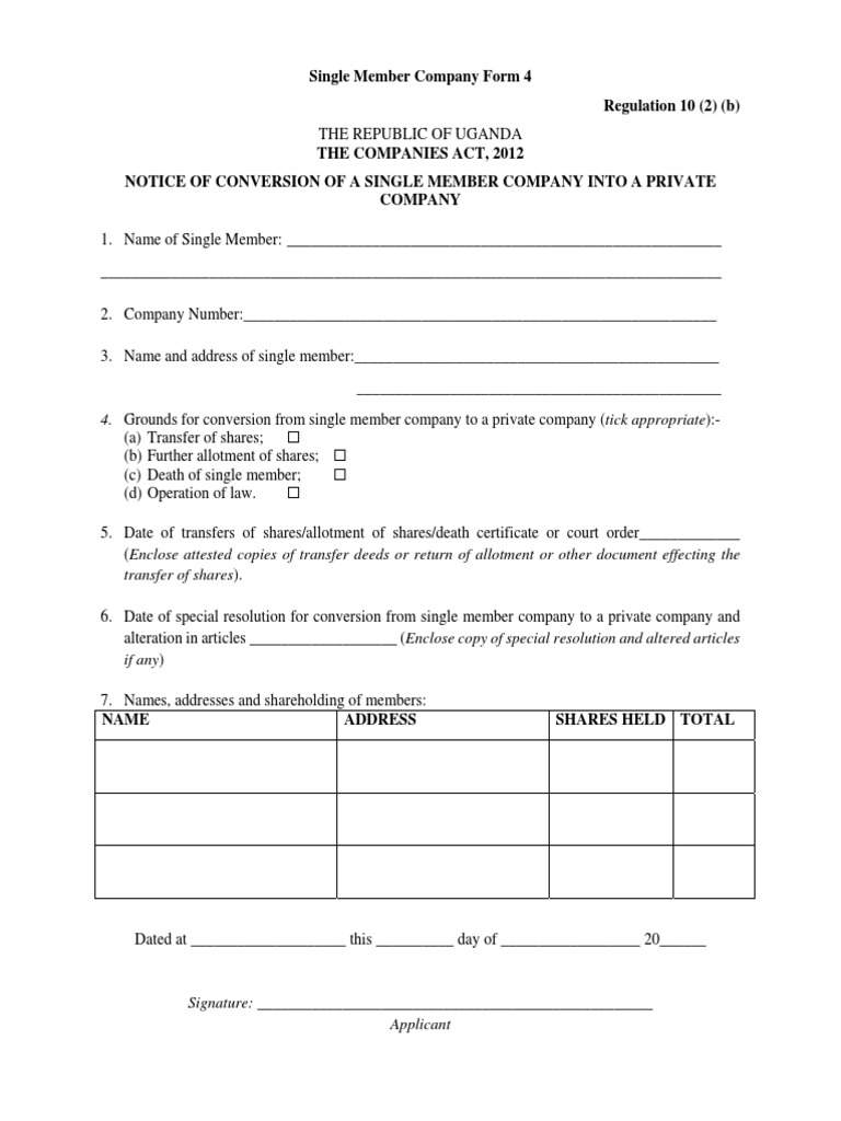 Notice of Conversion to Private Company | PDF | Finance & Money ...