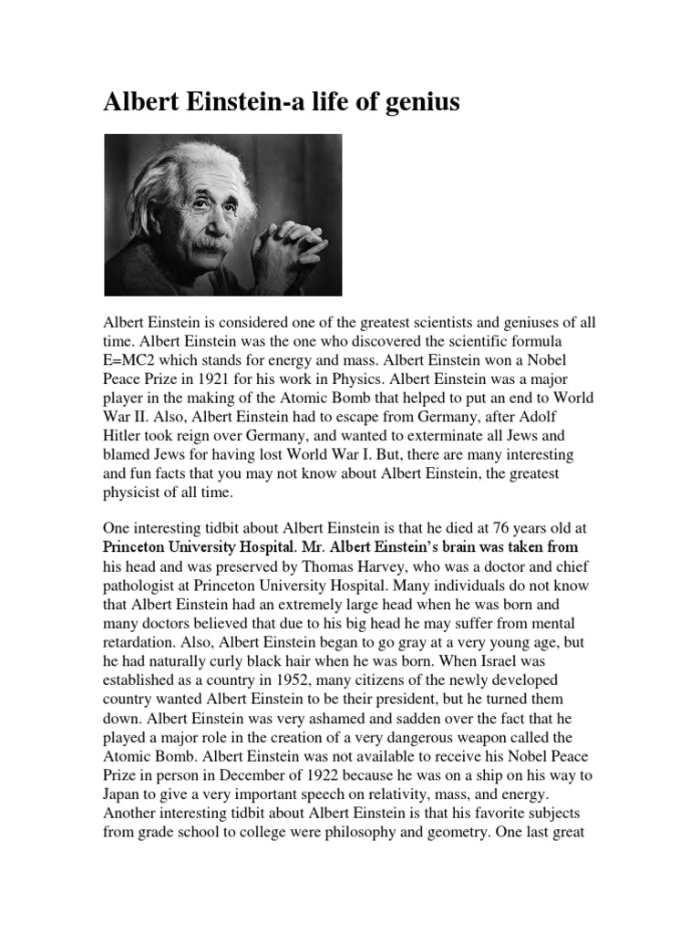 Albert Einstein: Life and Legacy | PDF