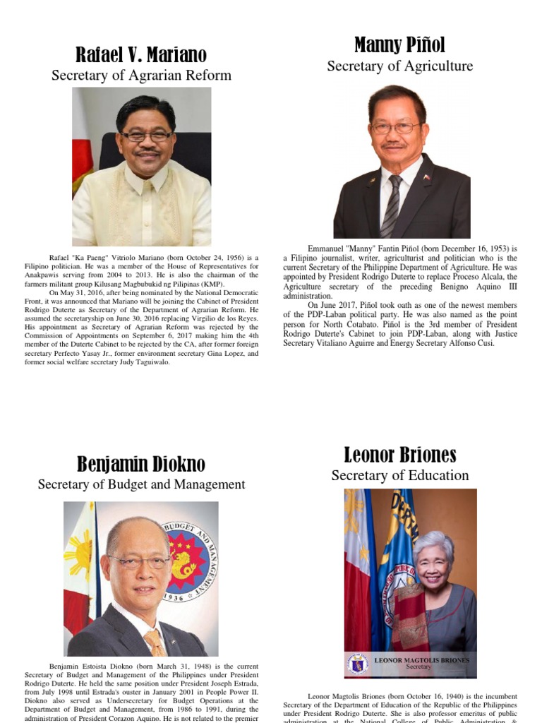 Department Secretary | Rodrigo Duterte | Philippines