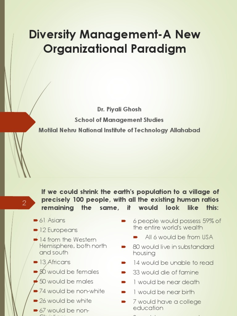 Diversity Management-A New Organizational Paradigm | PDF | Diversity ...