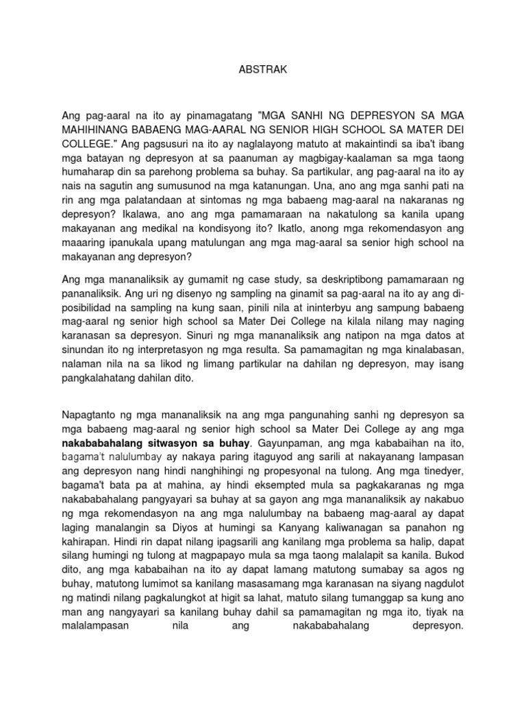 Filipino Abstrak | PDF