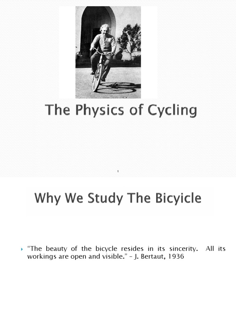 The Physics of Cycling PDF | PDF | Road Vehicles | Wheeled Vehicles