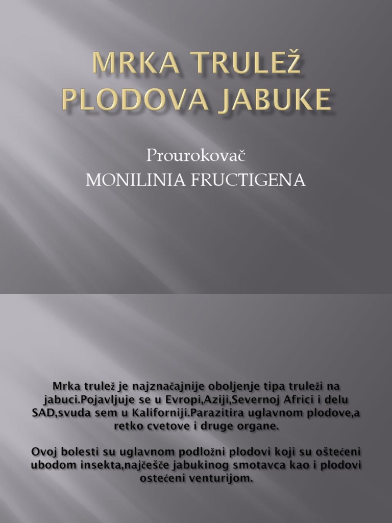 Mrka Trulež Plodova Jabuke | PDF