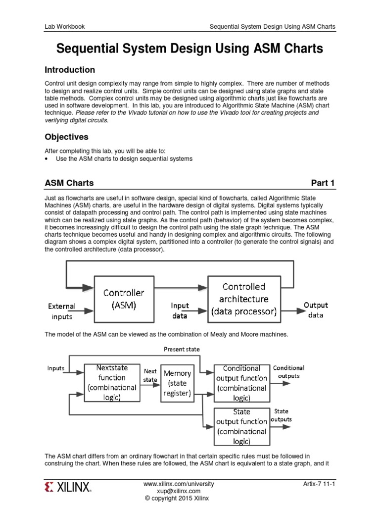 Lab11 - Sequential System Design Using ASM Charts | PDF | Digital ...