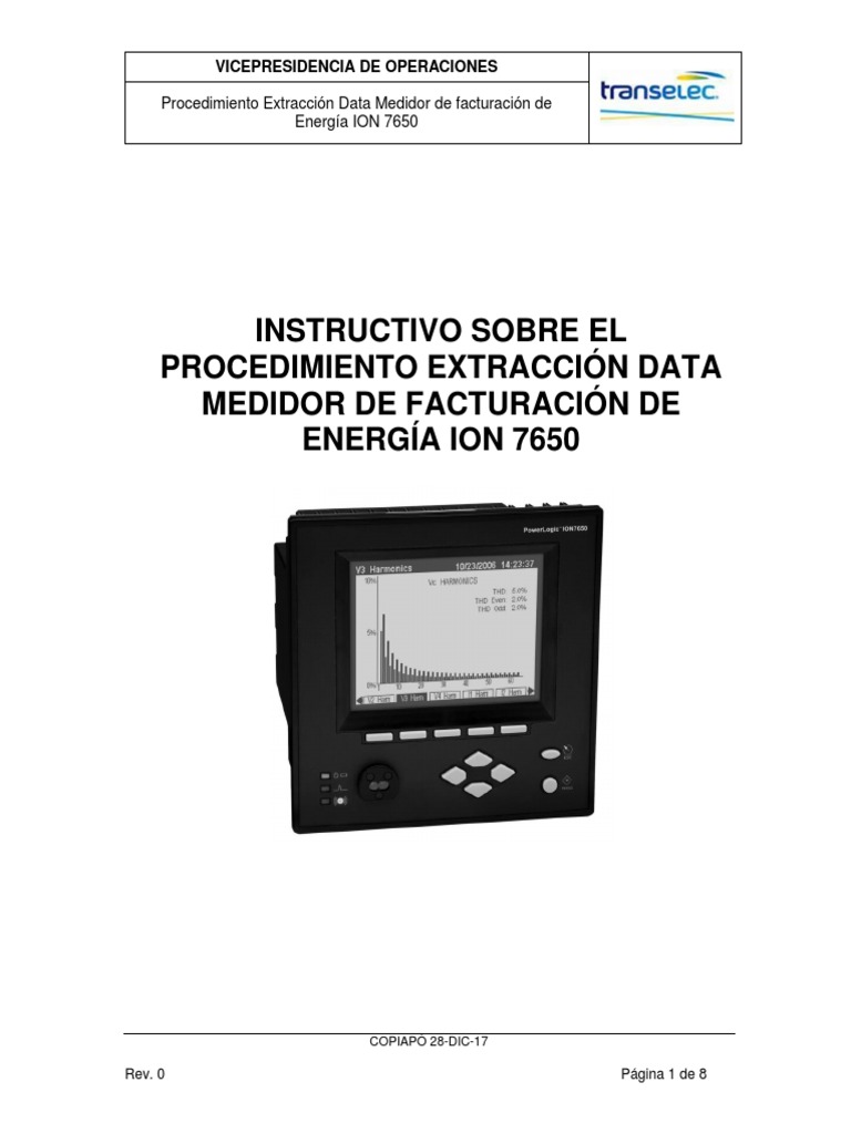 ION 7650 Procedimiento Extracción Data Medidor de Facturación - R0 ...
