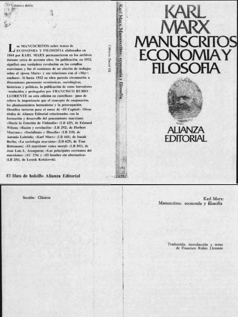Marx, Karl - Manuscritos. Economía y Filosofía - 1844 - (1932) (1980 ...